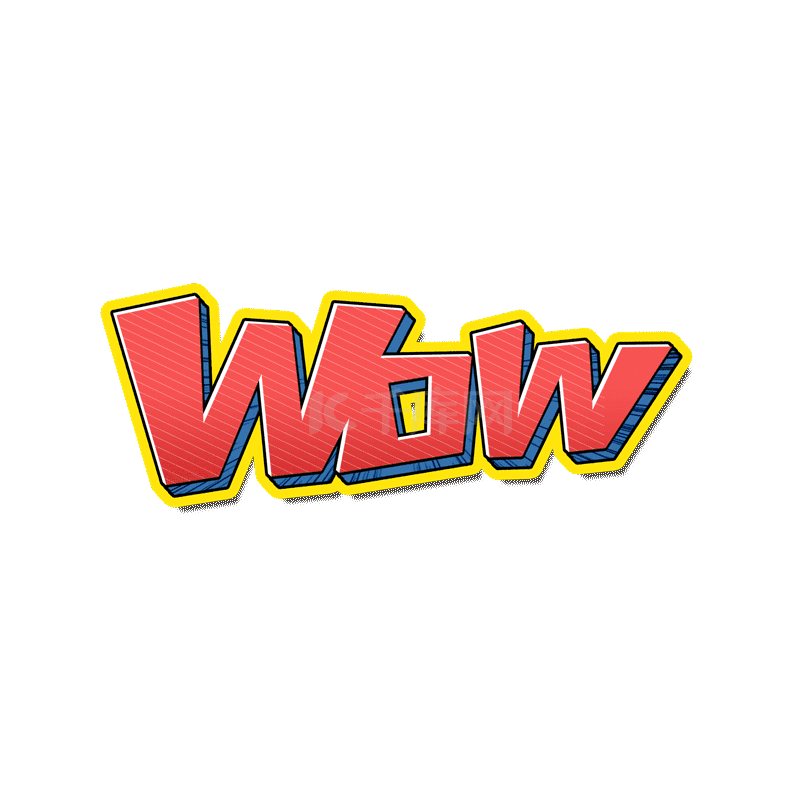 单词 Wow Gif