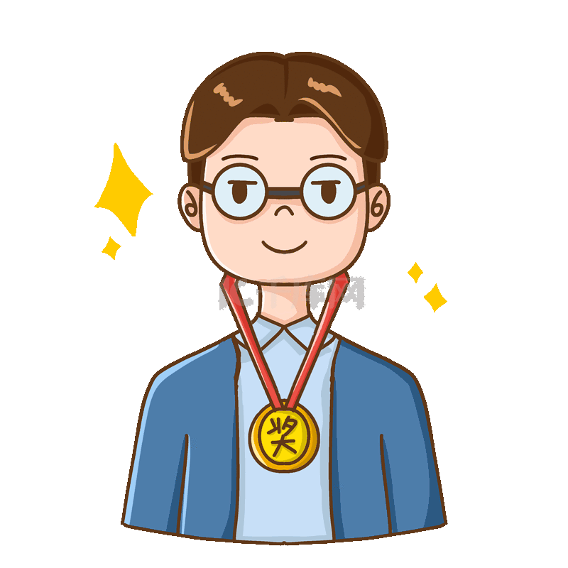 冠军奖牌卡通手绘免费下载素材图片免费下载-千库网