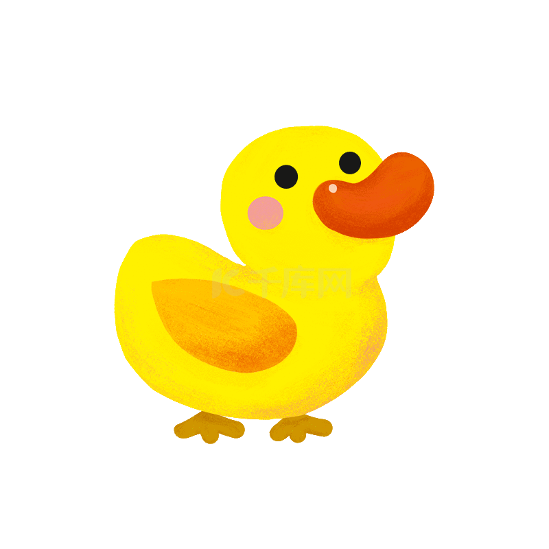 手绘卡通鸭子插画素材图片免费下载-千库网