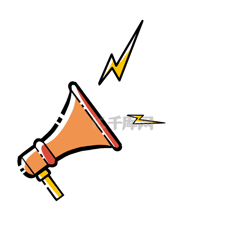 卡通喊话的喇叭图素材图片免费下载-千库网