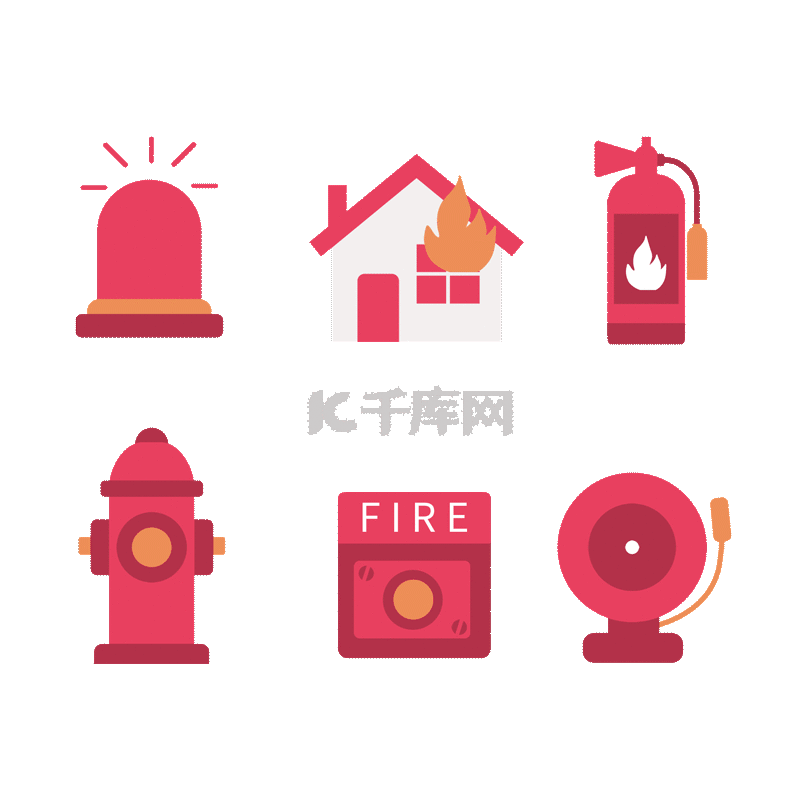 消防逃生GIF动画-GIF素材免费下载-安全教育科普GIF图片制作素材库-千库网