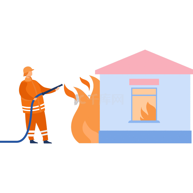 消防逃生GIF动画-GIF素材免费下载-安全教育科普GIF图片制作素材库-千库网