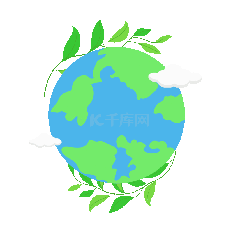 蓝色风车环保素材图片免费下载-千库网