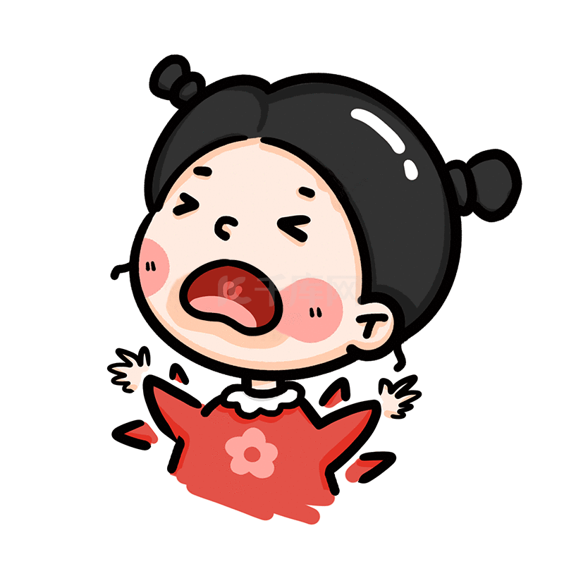 女孩大哭表情包素材图片免费下载-千库网