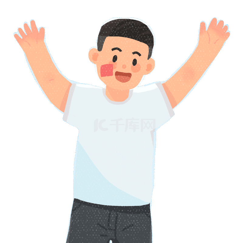 组的有魅力的学生举起手高清摄影大图-千库网