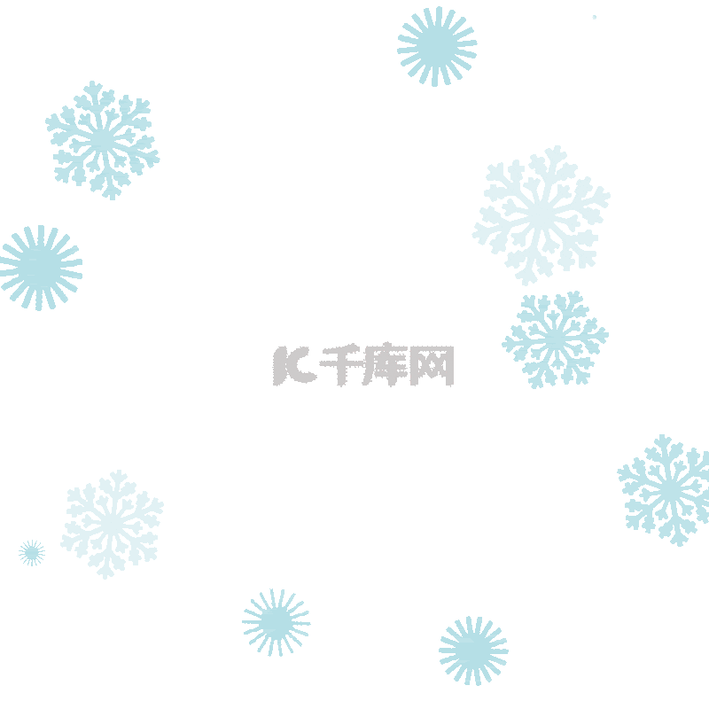 冬季飘雪下雪手绘装饰白色雪花浪漫漂浮冬天素材图片免费下载-千库网