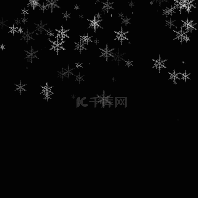 雪花纷纷GIF动画-GIF素材免费下载-冬季寒冬已至GIF图片制作素材库-千库网