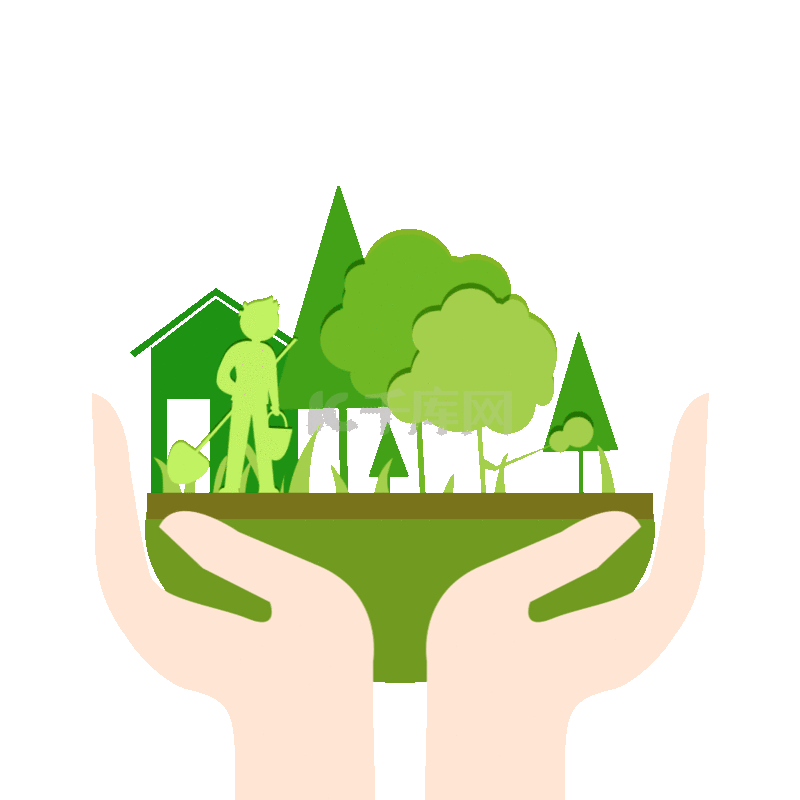 312植树节绿色环保宣传公益海报背景图片免费下载-千库网