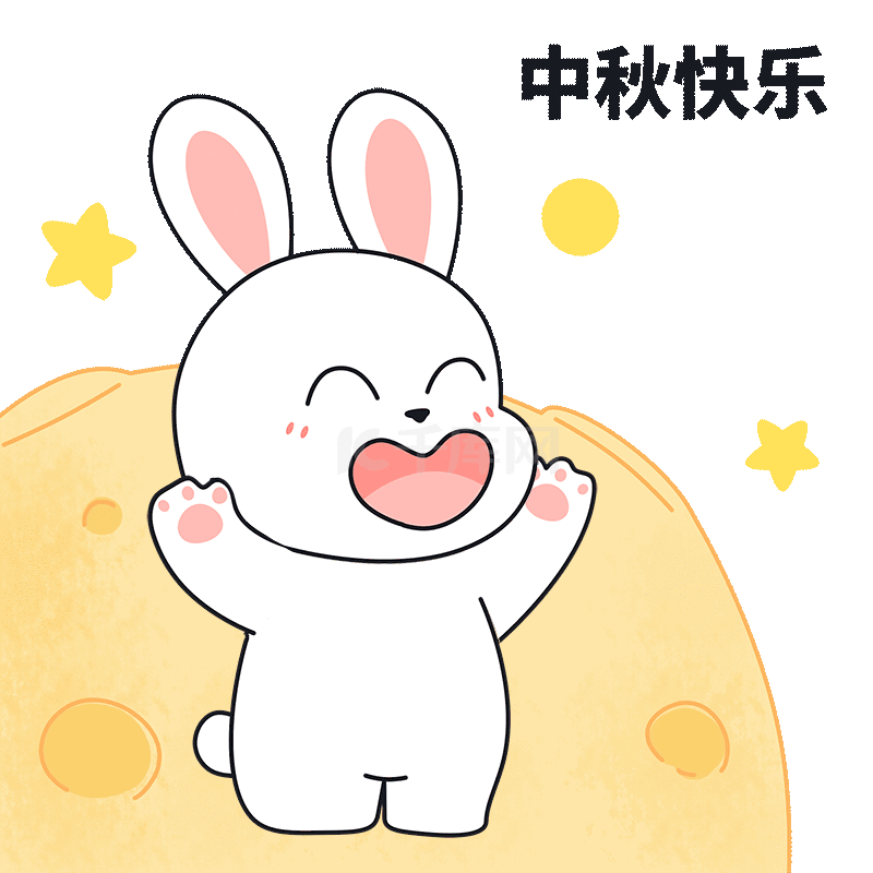 中秋节中秋团圆月饼兔子素材图片免费下载-千库网