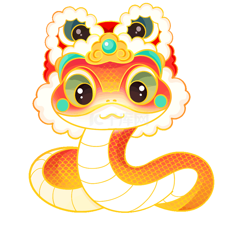 卡通蛇年新年蛇形象IP免抠素材图片免费下载-千库网