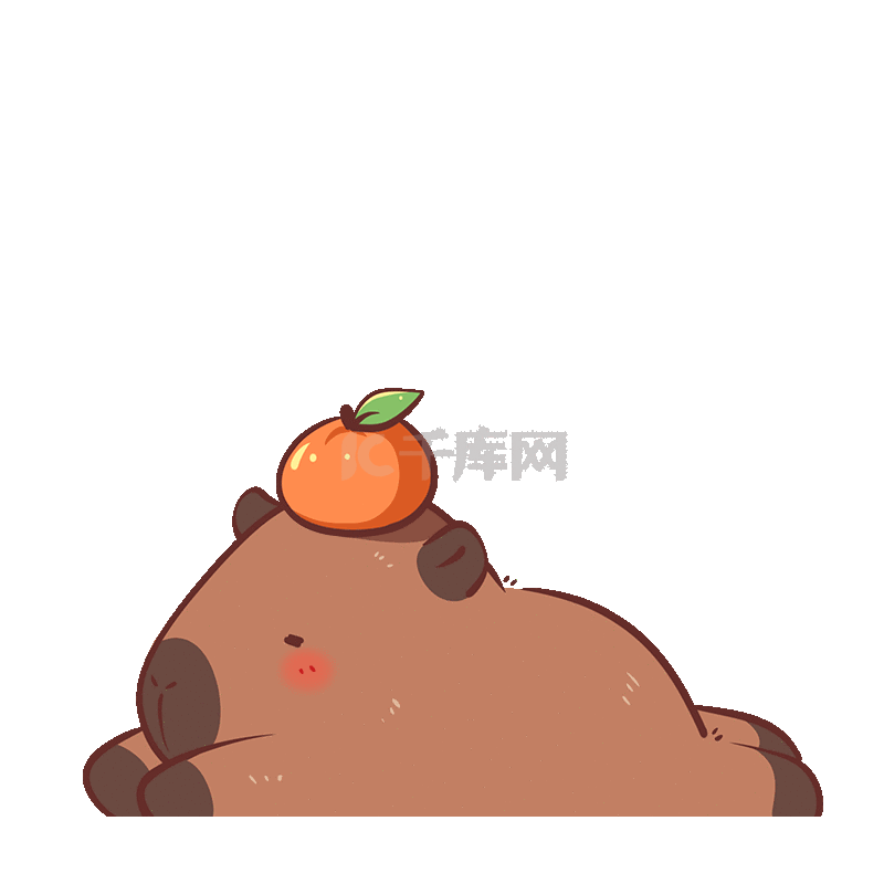 水豚可爱艺术元素立体免抠图案素材图片免费下载-千库网