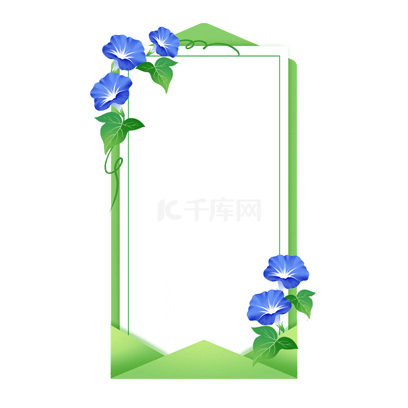 一朵蓝色牵牛花素材图片免费下载-千库网