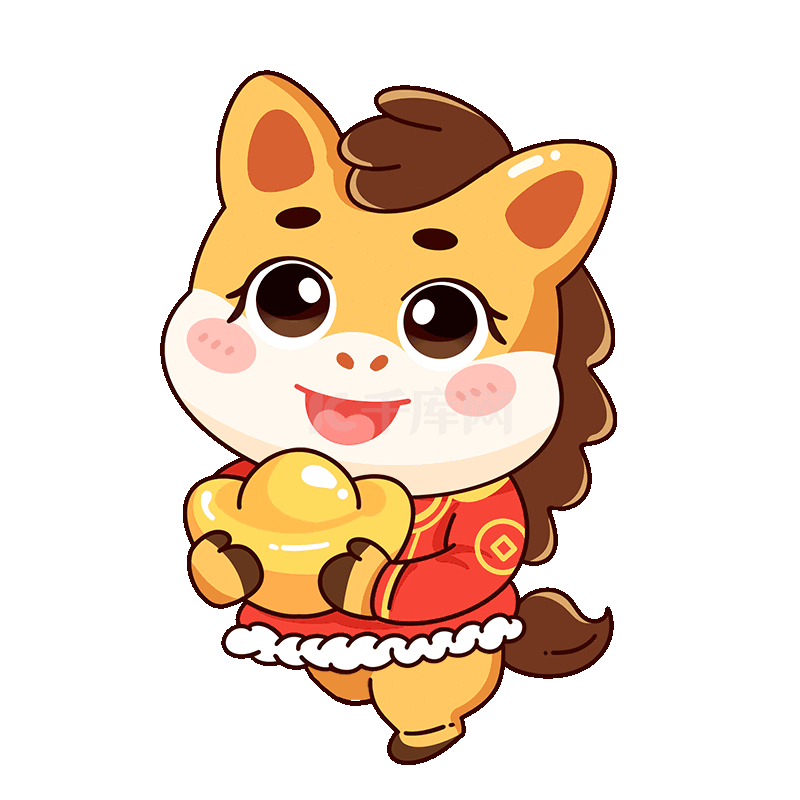 卡通马年小马设计图素材图片免费下载-千库网